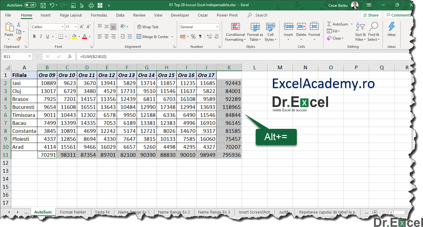 Top 20 tips and tricks Excel (cu video) - Dr.Excel - Servicii ...