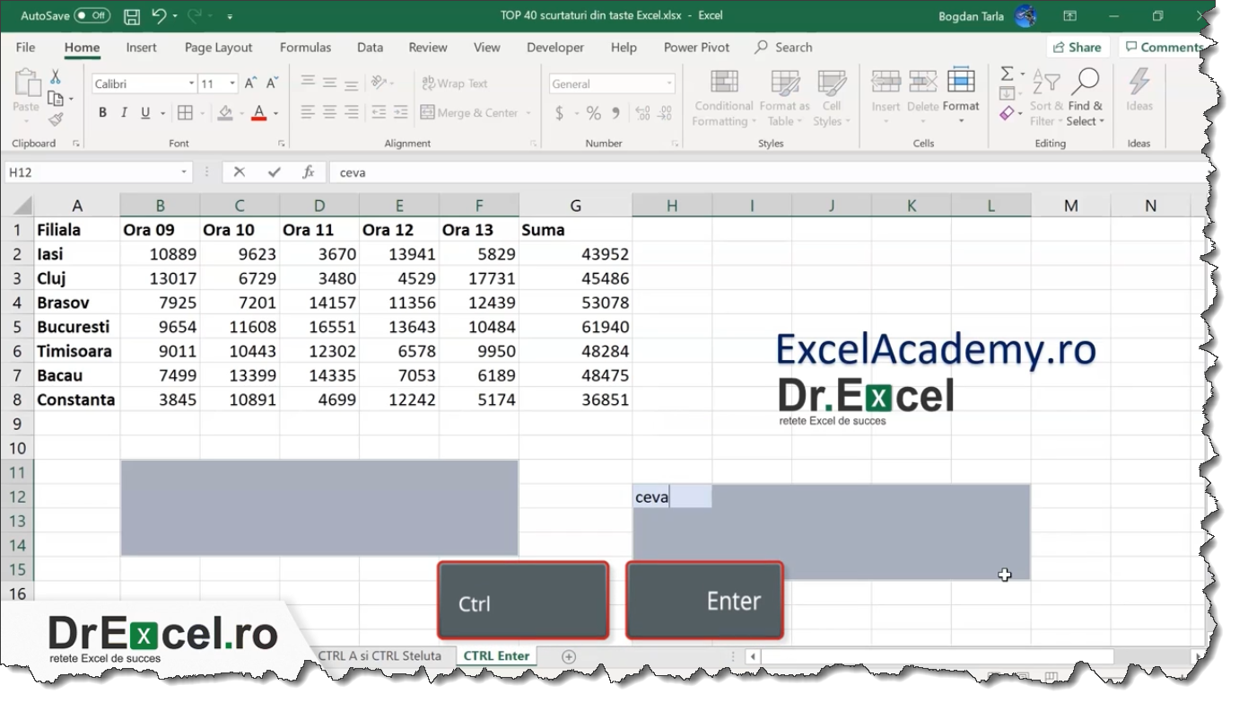 TOP 30 scurtături și combinații din taste Excel (cu video) - Dr.Excel ...