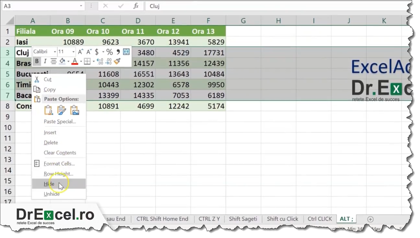 TOP 30 scurtături și combinații din taste Excel (cu video) - Dr.Excel ...