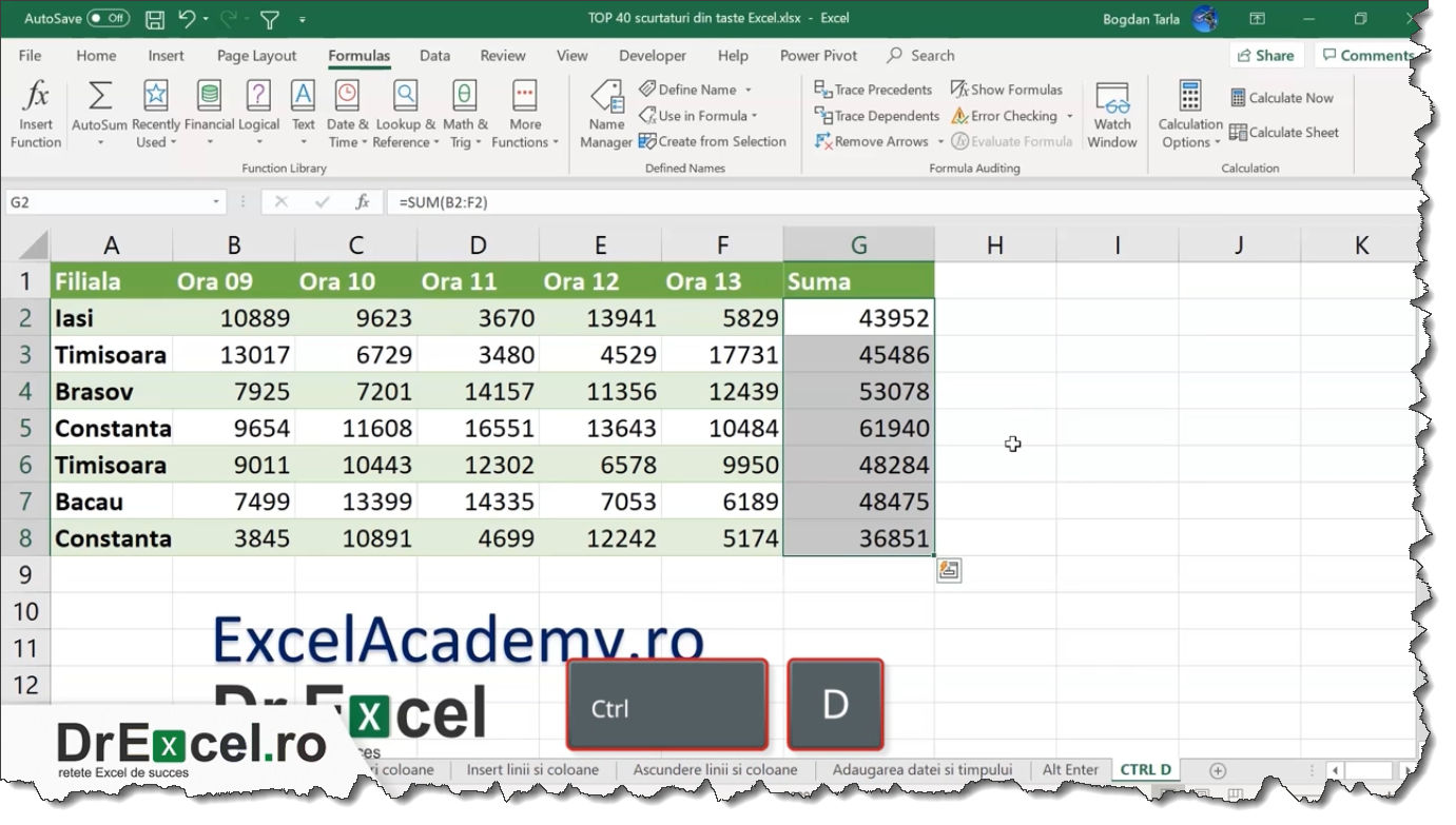 TOP 30 scurtături și combinații din taste Excel (cu video) - Dr.Excel ...