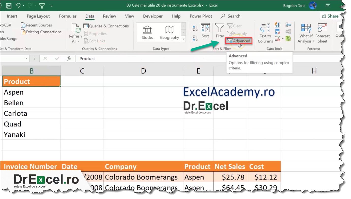 Cele mai utile tehnici Excel pentru avansați (cu video) - Dr.Excel ...