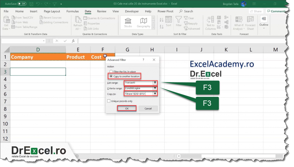 Cele mai utile tehnici Excel pentru avansați (cu video) - Dr.Excel ...
