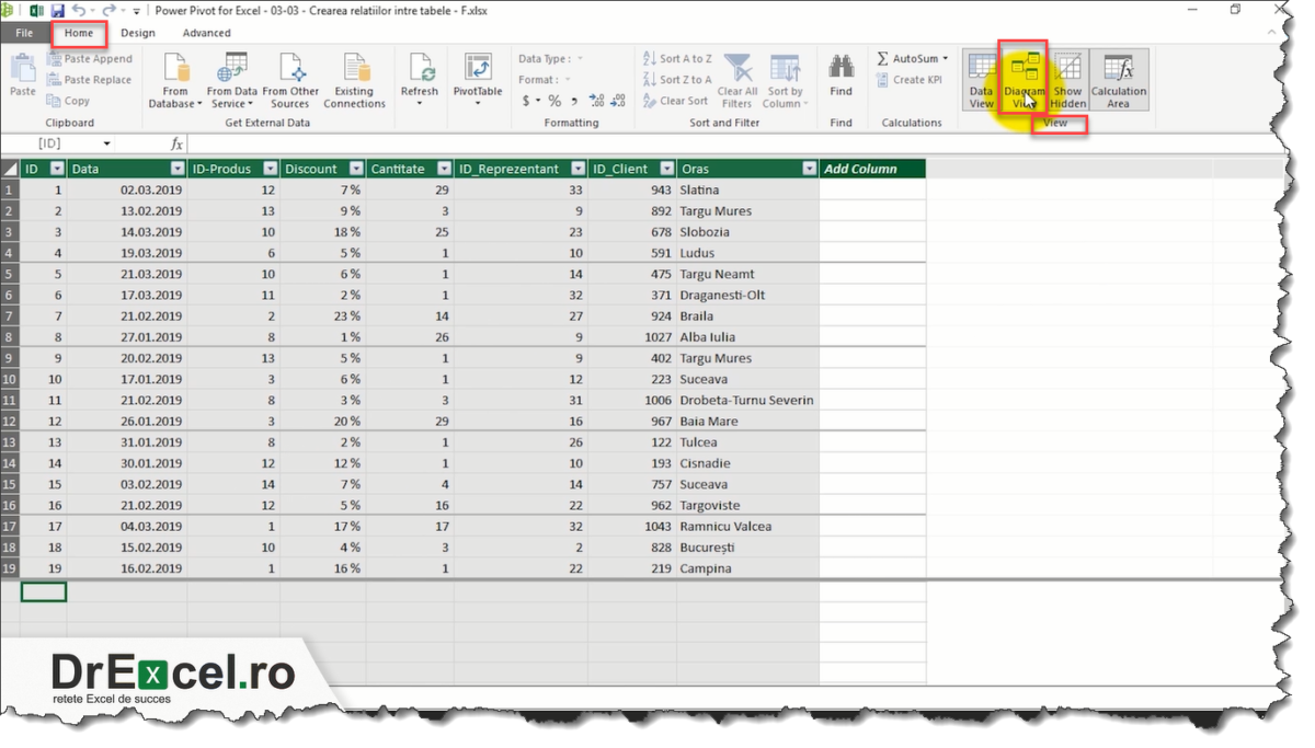 Crearea relatiilor intre tabele in Excel Data Model - Dr.Excel ...