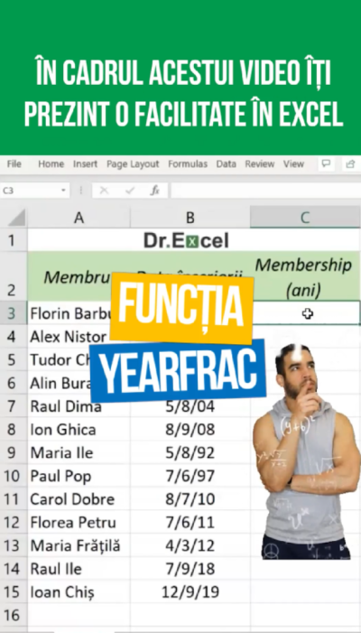 Cum Poți să Calculezi Diferența în Ani Fracționali Dintre Două Date Calendaristice în Excel ...