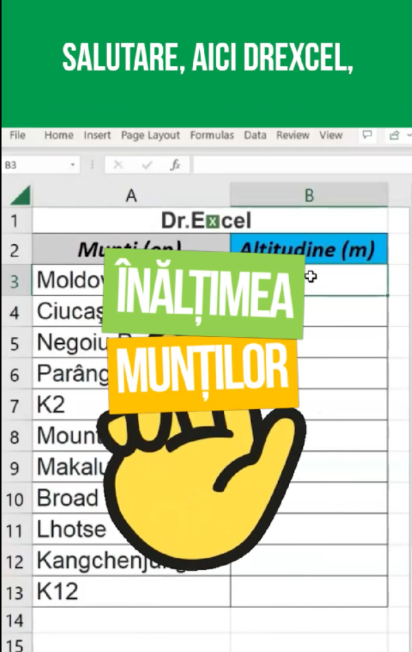 Munții din Excel. - Dr.Excel - Servicii profesionale de instruire Excel, VBA, SQL si BI